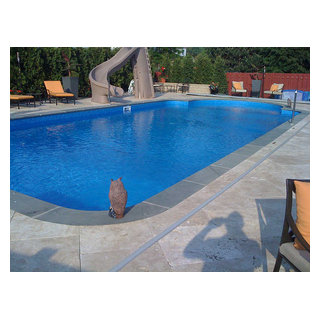 Inground Swimming Pool & Spa with Slide - Pool - Other - by RUSSO’s ...