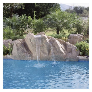 Inter-Fab 4400-22 Aspen Pool Side Waterfall Only Light Granite - Pool ...
