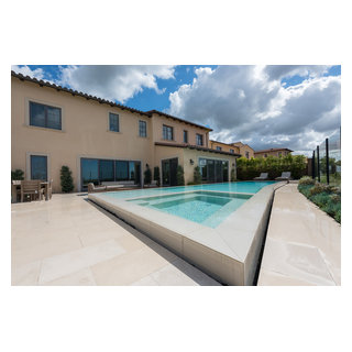 Irvine Landscape with Raised Pool & Spa - Contemporary - Pool - Orange ...