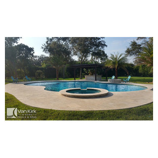 Lagoon Freeform Pool with Spa and LED Lights in Southwest Ranches ...