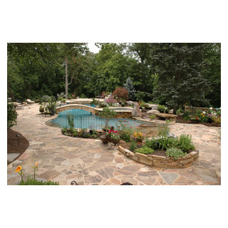 Lagoon-Inspired Backyard - Traditional - Pool - Cincinnati - by Neal's ...