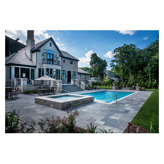 Lake Bluff, IL Swimming Pool, Spa, and Sunshelf with Bubblers ...