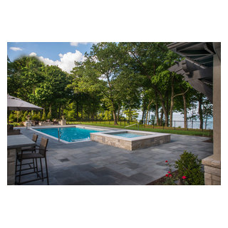 Lake Bluff, IL Swimming Pool, Spa, and Sunshelf with Bubblers ...