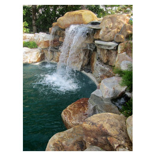 Large Pool Waterfall - Tropical - Pool - Miami - by Waterfalls ...