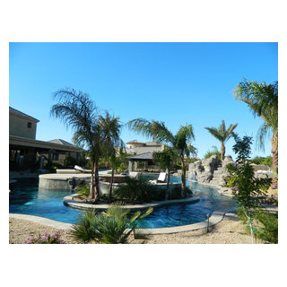 Lazy River Pool & Swim Up Bar in Arizona - Mediterranean - Pool ...