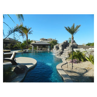 Lazy River Pool & Swim Up Bar in Arizona - Mediterranean - Pool ...