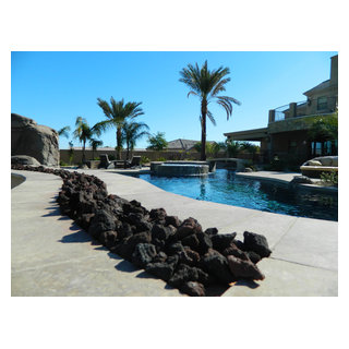 Lazy River Pool & Swim Up Bar in Arizona - Mediterranean - Pool ...