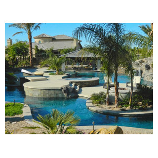 Lazy River Pool & Swim Up Bar in Arizona - Medelhavsstil - Pool ...