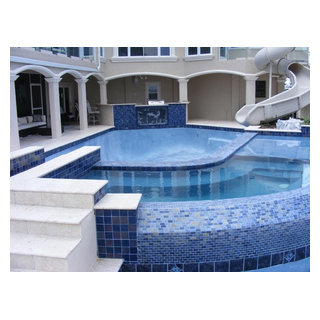 Lightstreams Gold Iridescent Steel Blue Pool - Pool - San Francisco ...