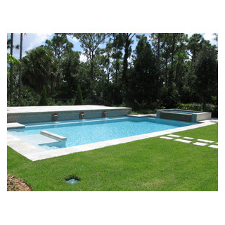 Linear Pools - Modern - Pool - Miami - by A&G Concrete Pools, Inc. | Houzz