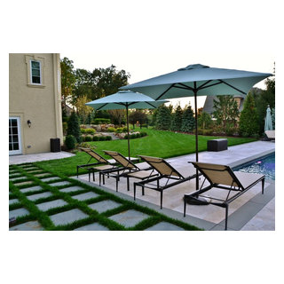 Livingston NJ Inground Pool and Spa Design - Contemporary - Pool - New ...