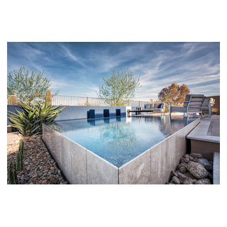 Luxury Pool, Perimeter Overflow Spa and Cantilevered Fire Feature ...