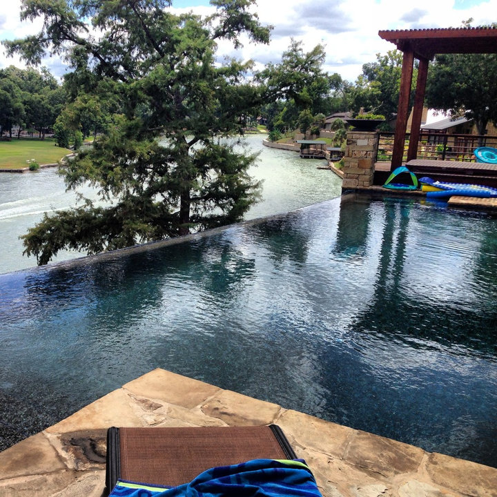 Midnight Blue Pebble Tec Pool - Photos & Ideas | Houzz