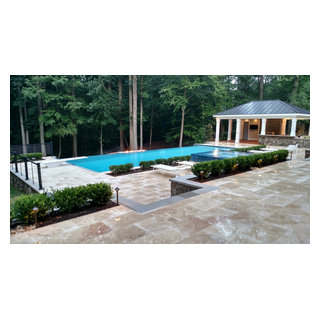 McLean Infinity Pool, Pavilion, & Terraced Patios - Modern - Pool - DC ...