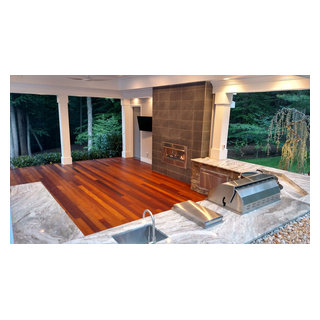 McLean Infinity Pool, Pavilion, & Terraced Patios - Modern - Pool - DC ...