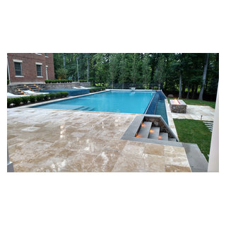 McLean Infinity Pool, Pavilion, & Terraced Patios - Modern - Pool - DC ...