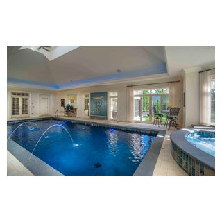 Mequon, WI Indoor Swimming Pool and Hot Tub - Traditional - Pool ...
