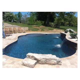 Midnight Blue Plaster with Quartz - Traditional - Pool - Raleigh - by ...