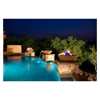 Mix of Fire and Water Woks - Modern - Pool - Austin - by Fossil Creek ...