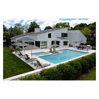 Modern & Bright Swimming Pool + Spa NY Design - Modern - Pool - New ...