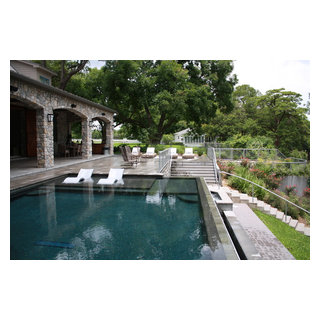 Modern Infinity Pool - Modern - Pool - Austin - by Fossil Creek Pools ...