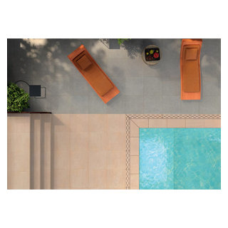 Modern pool with two tone porcelain tiled floor - Modern - Pool - Miami ...