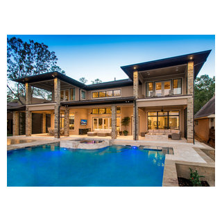 Modern Prairie Home - Transitional - Pool - Houston - by Mark W. Todd ...