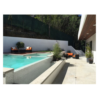 Modern Sherman Oaks Backyard - Modern - Swimming Pool & Hot Tub - Los ...