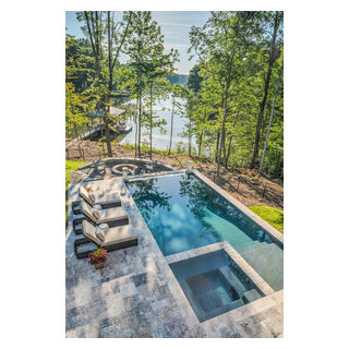 Mountain Luxury on the Water - Rustic - Pool - Charlotte - by Ashley J ...