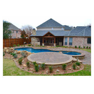 Murphy - Boulder Waterfall, Pool & Spa, Covered Outdoor Kitchen & Bar ...