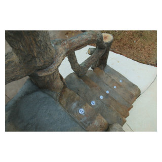 Mustang slide, and water feature - Traditional - Pool - Oklahoma City ...