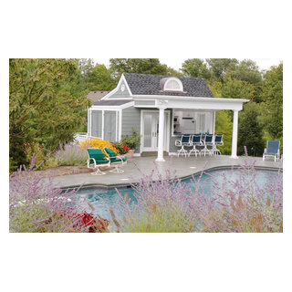 Nantucket-Inspired Pool House - Coastal - Swimming Pool & Hot Tub ...