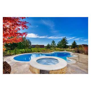 Naperville, IL inground pool and spa - Classique - Piscine - Chicago ...