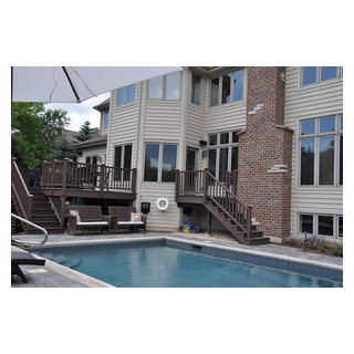 Naperville - Inground Pool Deck - Contemporary - Swimming Pool & Hot ...