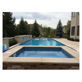 Naperville Spa, Pool and Waterwall - Traditional - Pool - Chicago - by ...