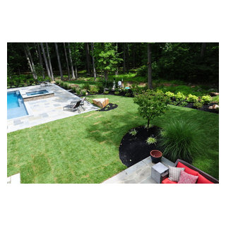 Natural Bluestone Rectangular Pool - Traditional - Swimming Pool & Hot ...