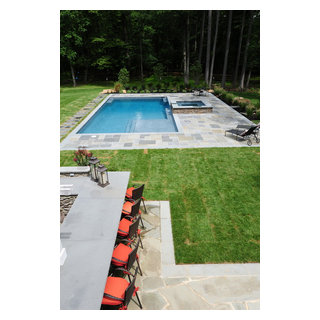Natural Bluestone Rectangular Pool - Traditional - Pool - Philadelphia ...