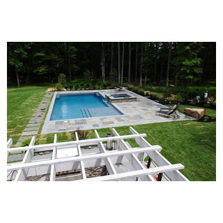 Natural Bluestone Rectangular Pool - Traditional - Pool - Philadelphia ...