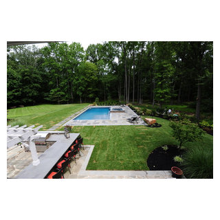 Natural Bluestone Rectangular Pool - Traditional - Pool - Philadelphia ...