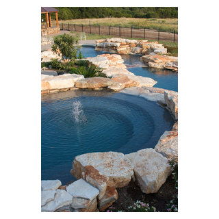 Natural Hill Country Multi Level Pools - Rustic - Pool - Dallas - by ...