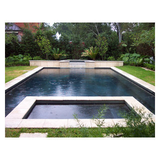 Natural Stone Pool Coping & Paving - Modern - Swimming Pool & Hot Tub ...