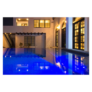 Negative Edge Pool With Star Lights - Contemporary - Swimming Pool ...