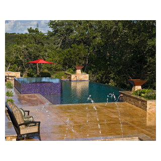 Negative Edge Pool with Zero Edge Spa - Contemporary - Pool - Austin ...