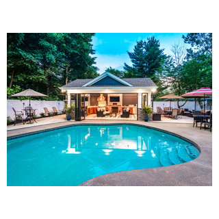 New City - New Pool House - Beach Style - Pool - New York - by ROAM ...