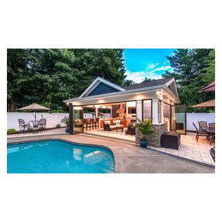 New City - New Pool House - Beach Style - Pool - New York - by ROAM ...