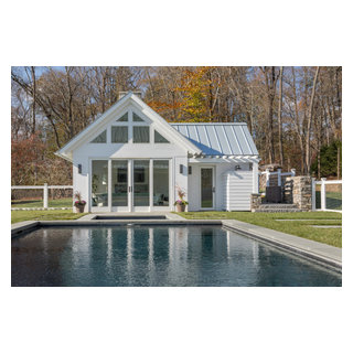 New England Modern - Farmhouse - Pool - New York - by Daniel Conlon ...
