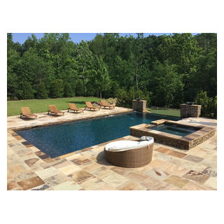 New Gunite Pool - Rustic - Pool - Birmingham - by Elite Pool Services ...