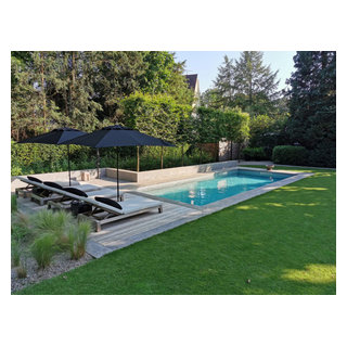 NIVEKO Polystone Fertigbecken Top Level 10,00 x 4,00 x 1,50 m in grau mit Rollo - Contemporary ...