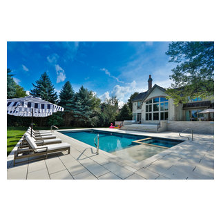 Oak Brook, IL Swimming Pool and Hot Tub Inside Pool - Traditional ...