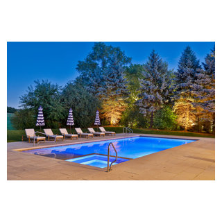 Oak Brook, IL Swimming Pool and Hot Tub Inside Pool - Traditional ...